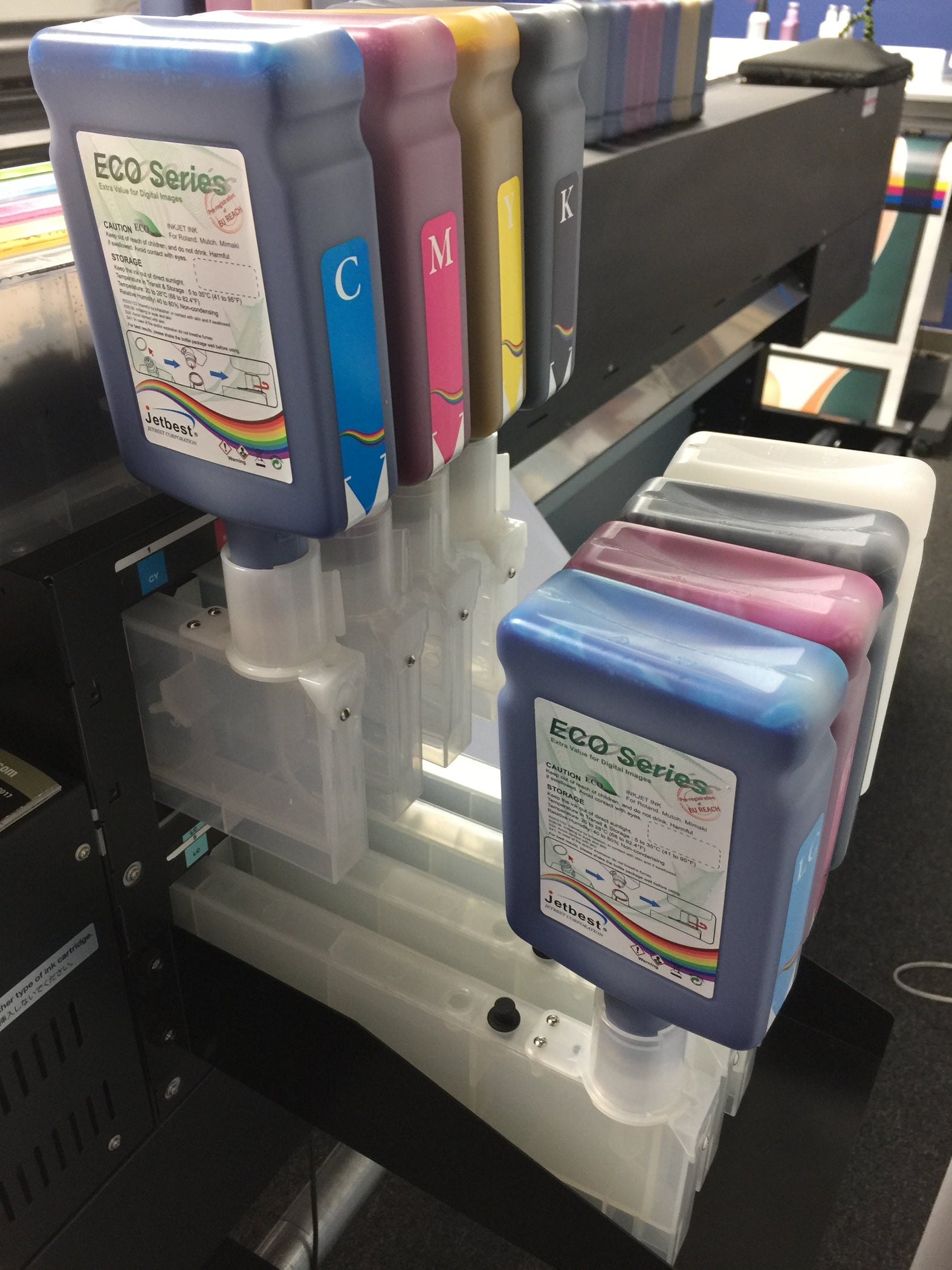 Jetbest Pro Refillable Ink Cartridge for Mimaki Printers (SS21/ES3), 4 ...