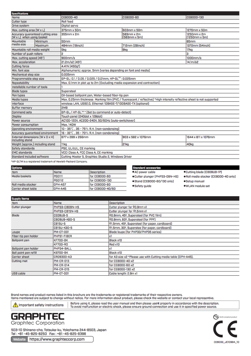 Graphtec CE8000 Series Cutting Plotter — Premier Colour