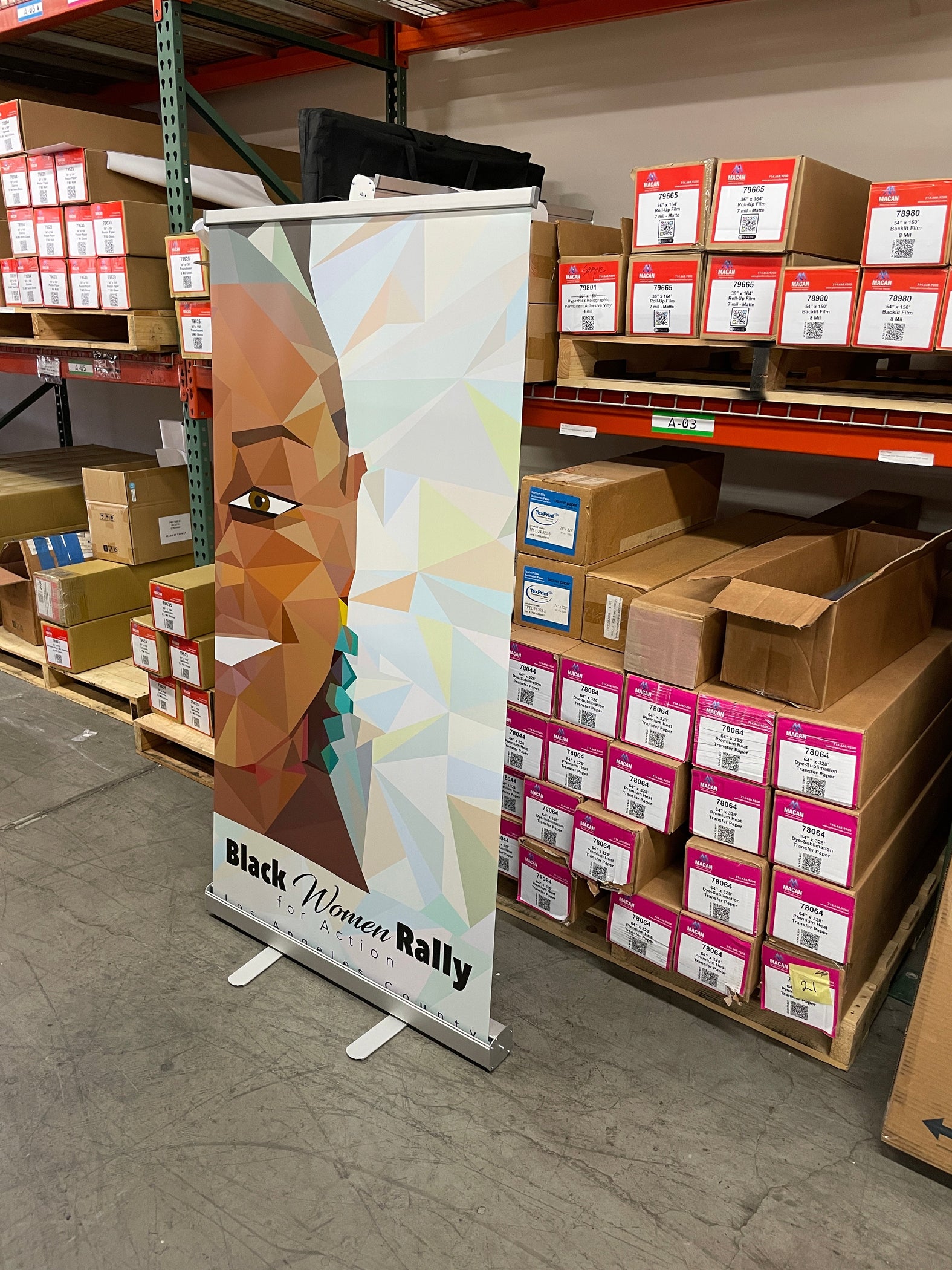 Standard Retractable Roll-Up Banner Stand, 33" x 78" — Premier Colour